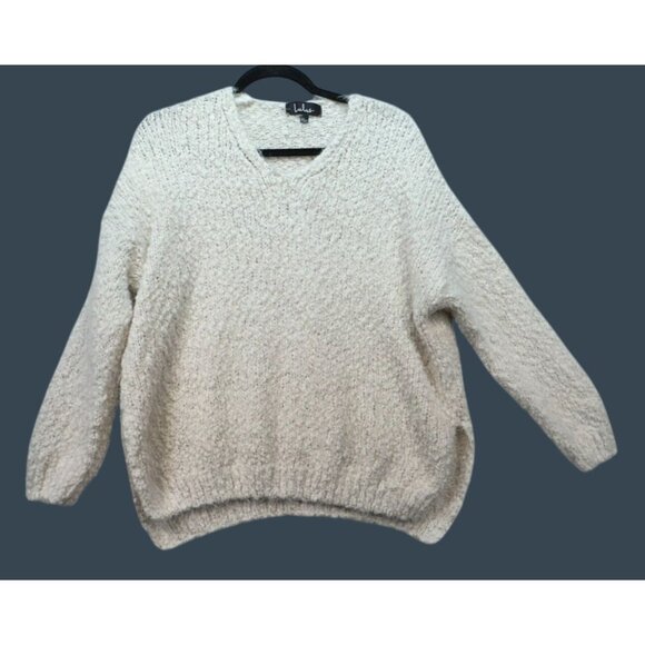 Lulus | Sweaters | Lulus Womens Knit Sweater Large Vneck Textured Long ...